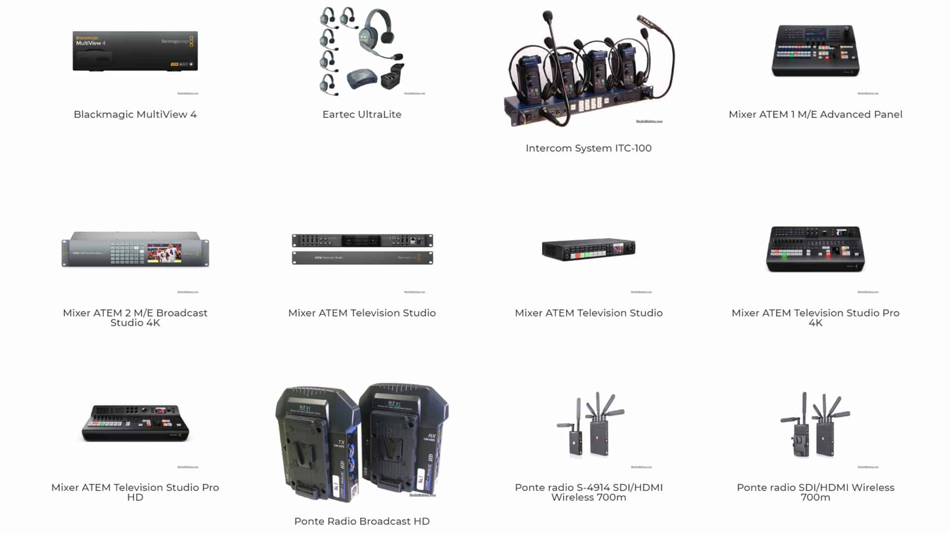 Rental video mixer, directed live video console, fly - Milano