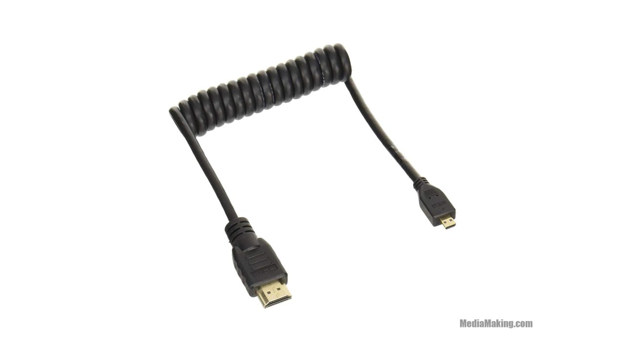 Rental Atomos coiled micro HDMI to full HDMI 30 cm cable - Milano - MediaMaking